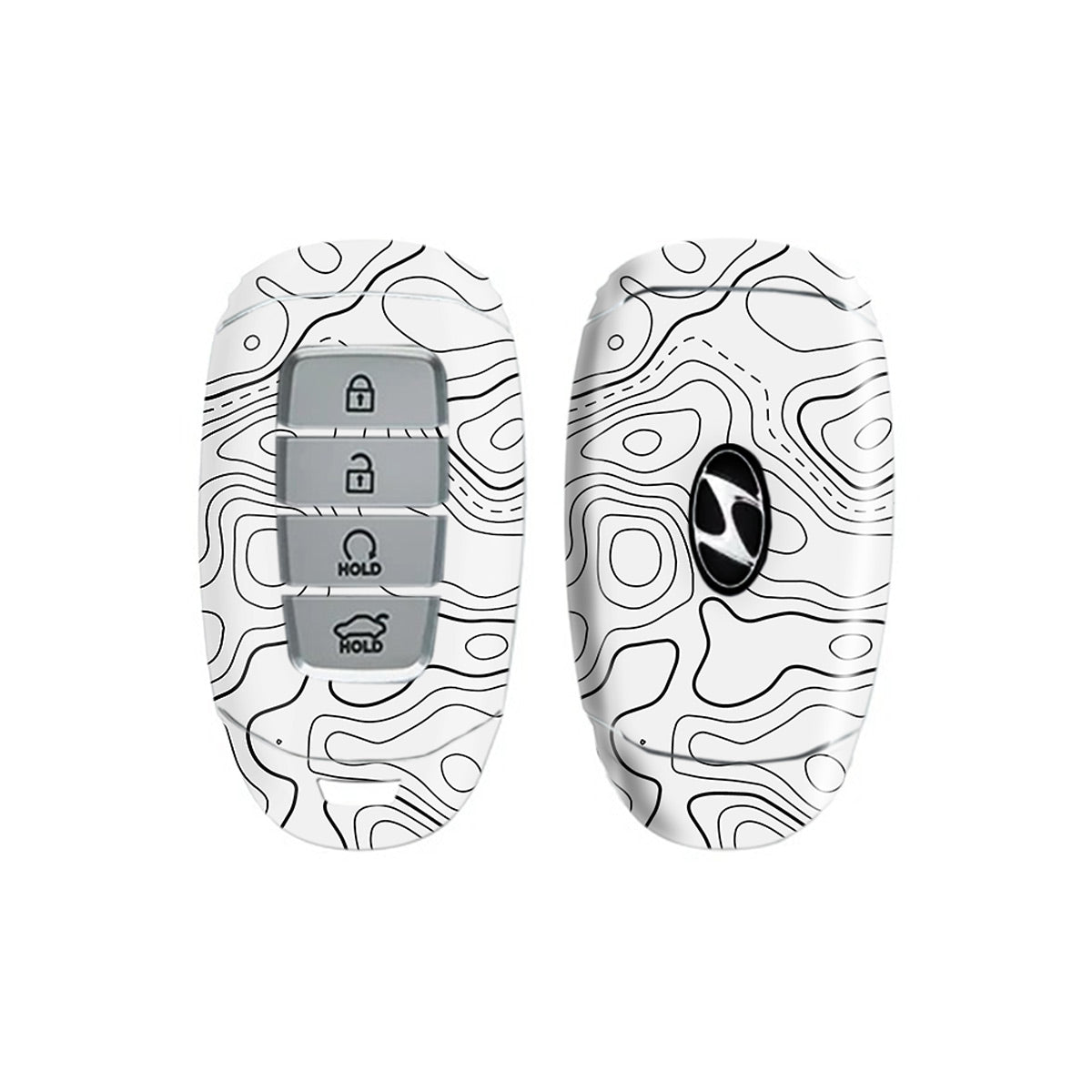Damascus White - Car Key Skins